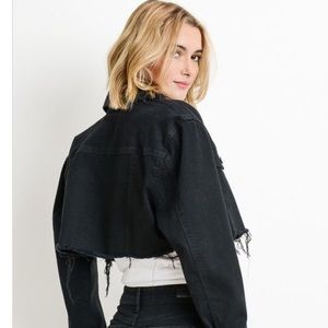 Jackets & Coats | Black Cropped Denim Jacket | Poshmark
